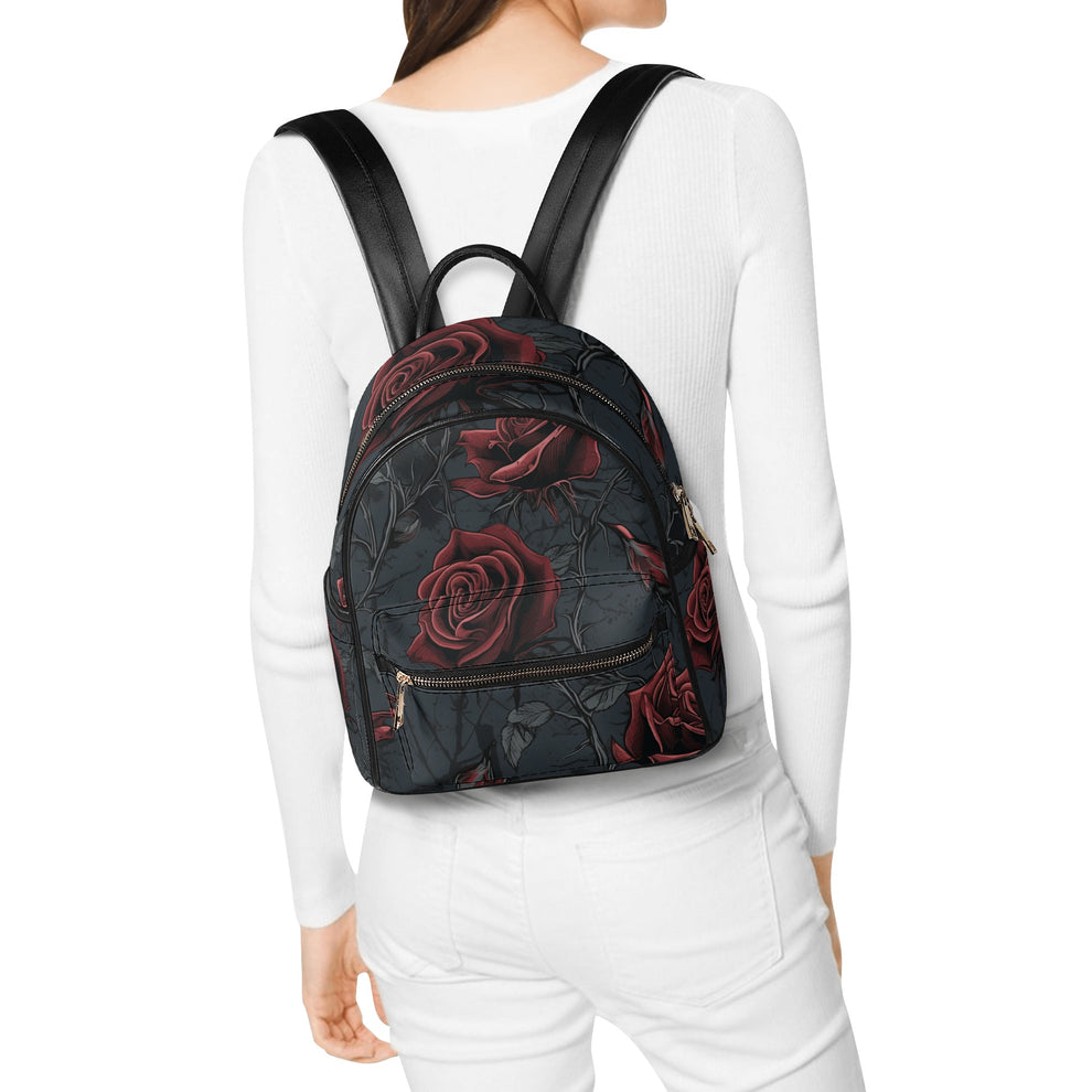 Red Roses And Vines Casual Backpack – Grim Haven Clothing