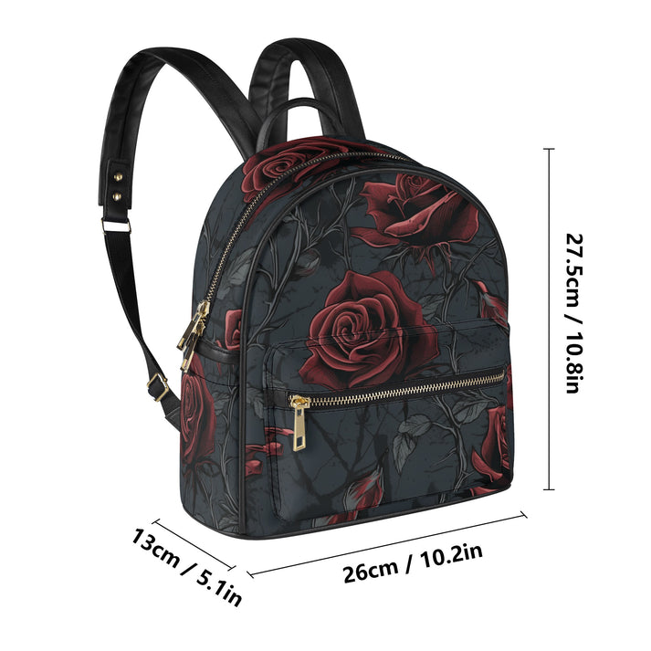 Red Roses And Vines Casual Backpack – Grim Haven Clothing